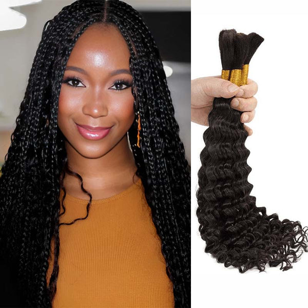 Bulk Bresiliens Vierge Naturelle Human Hair Deep Wave Extensions 100 Glamour hair paris
