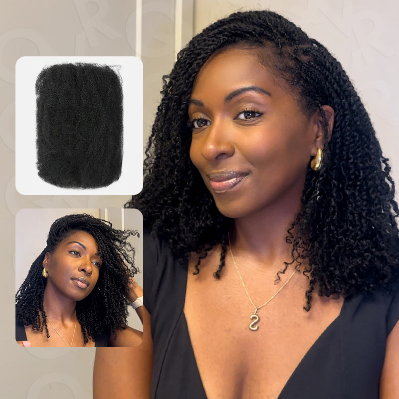 Coiffure Microtwist cheveux naturels – Glamour hair paris